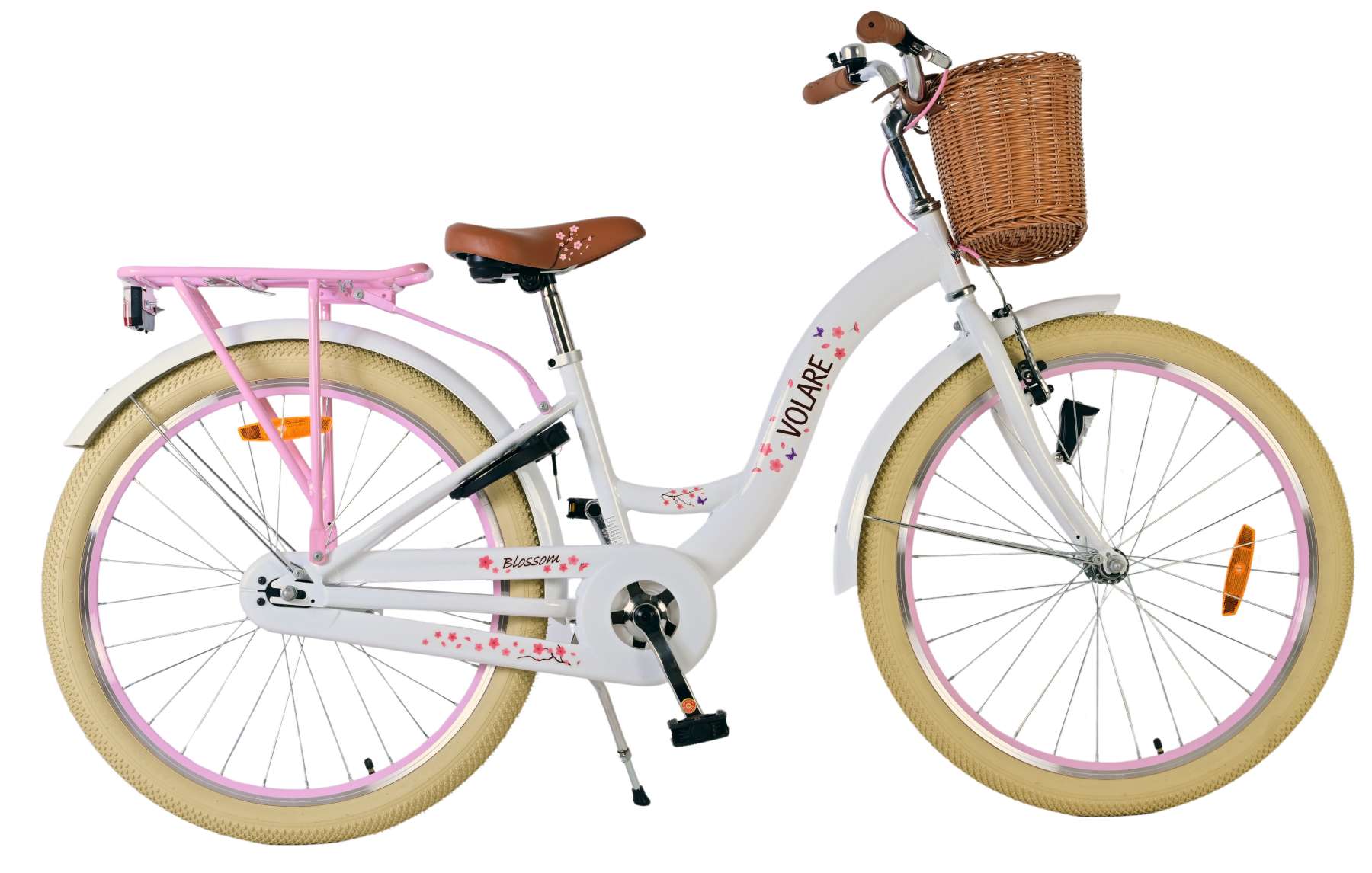 Volare Blossom Children's Bicycle - Girls - 24 inch - White