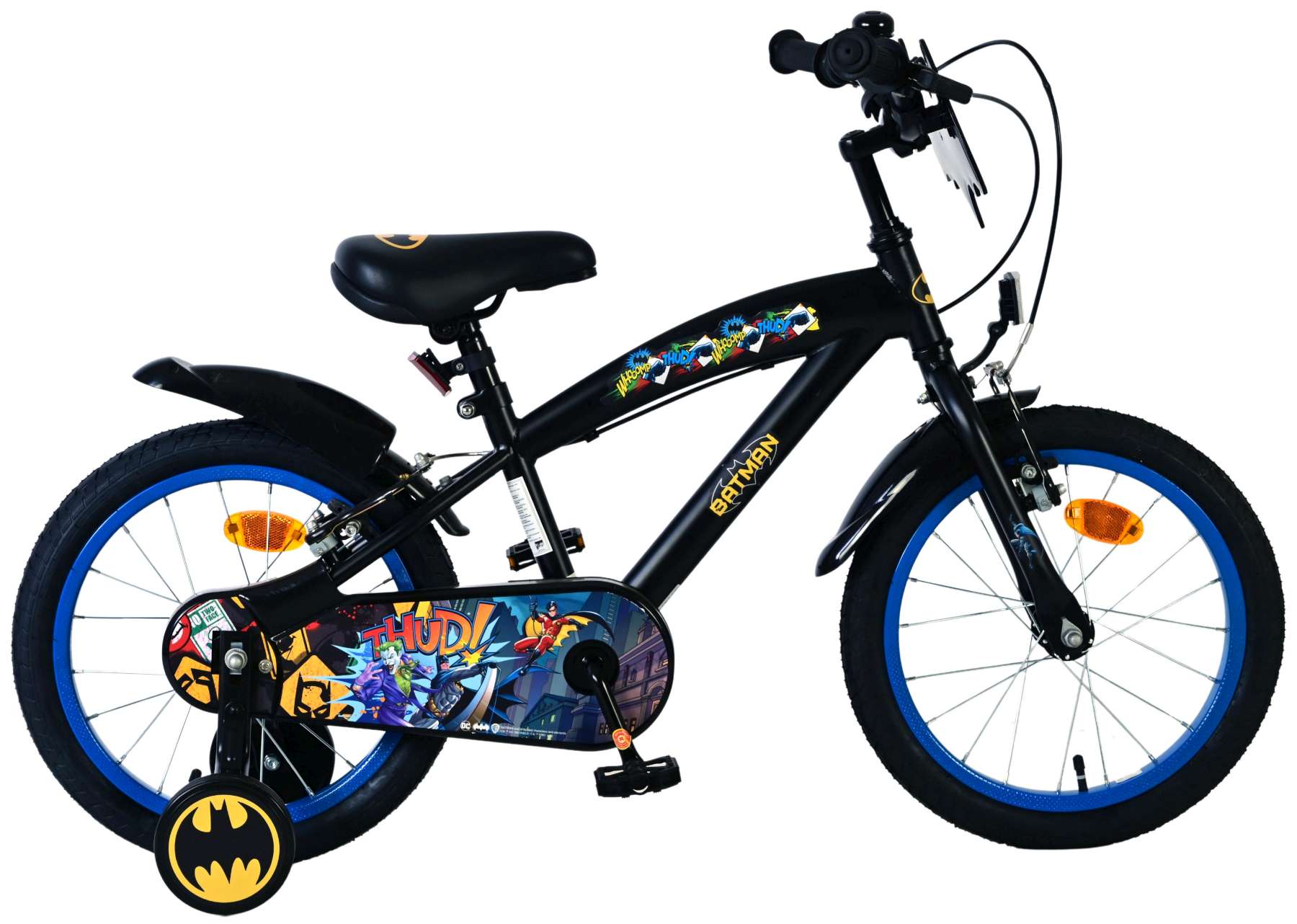 Batman Children's Bicycle - Boys - 16 inch - Black - 2 hand brakes