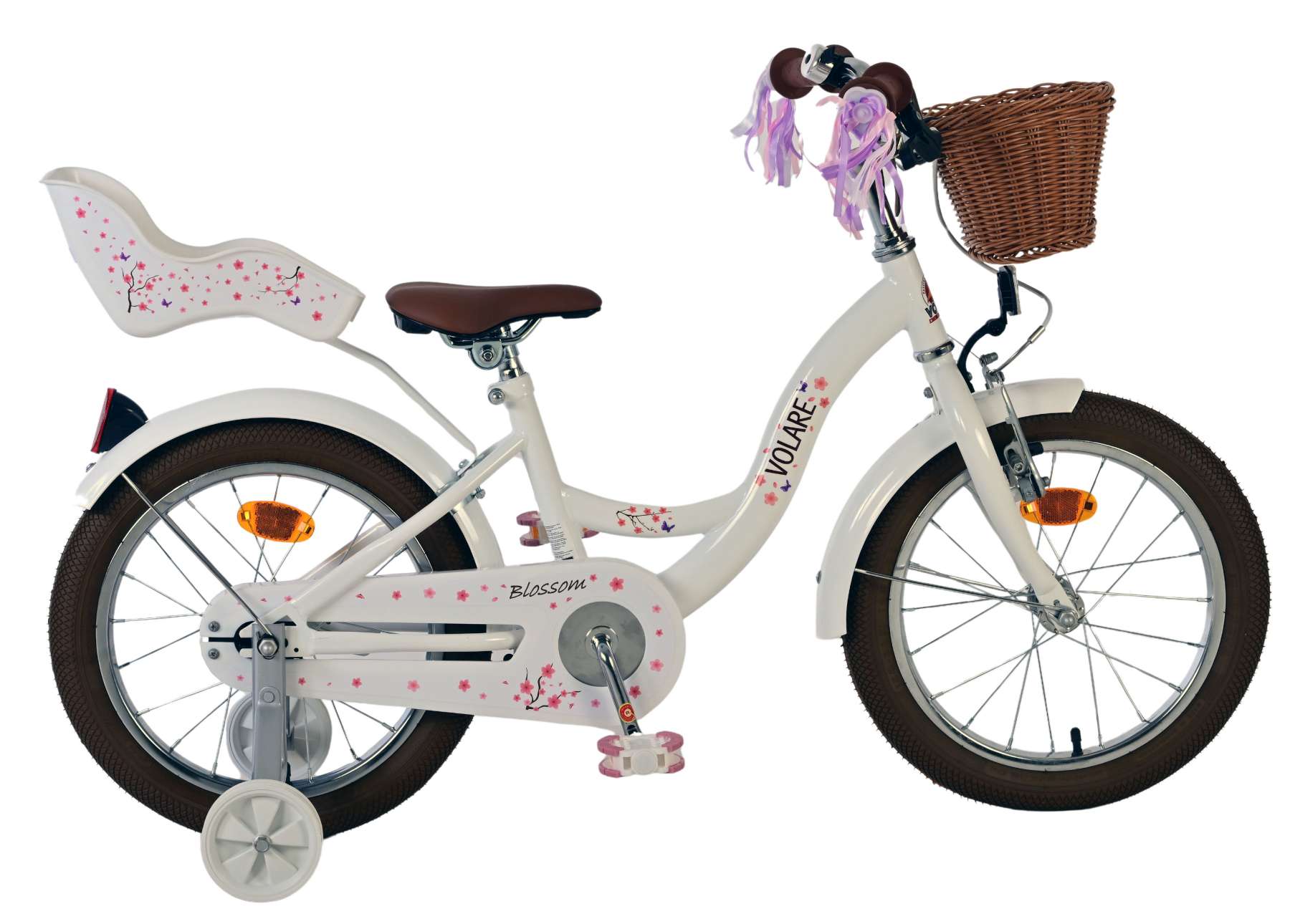 Volare Blossom Children's Bicycle - Girls - 16 inch - White