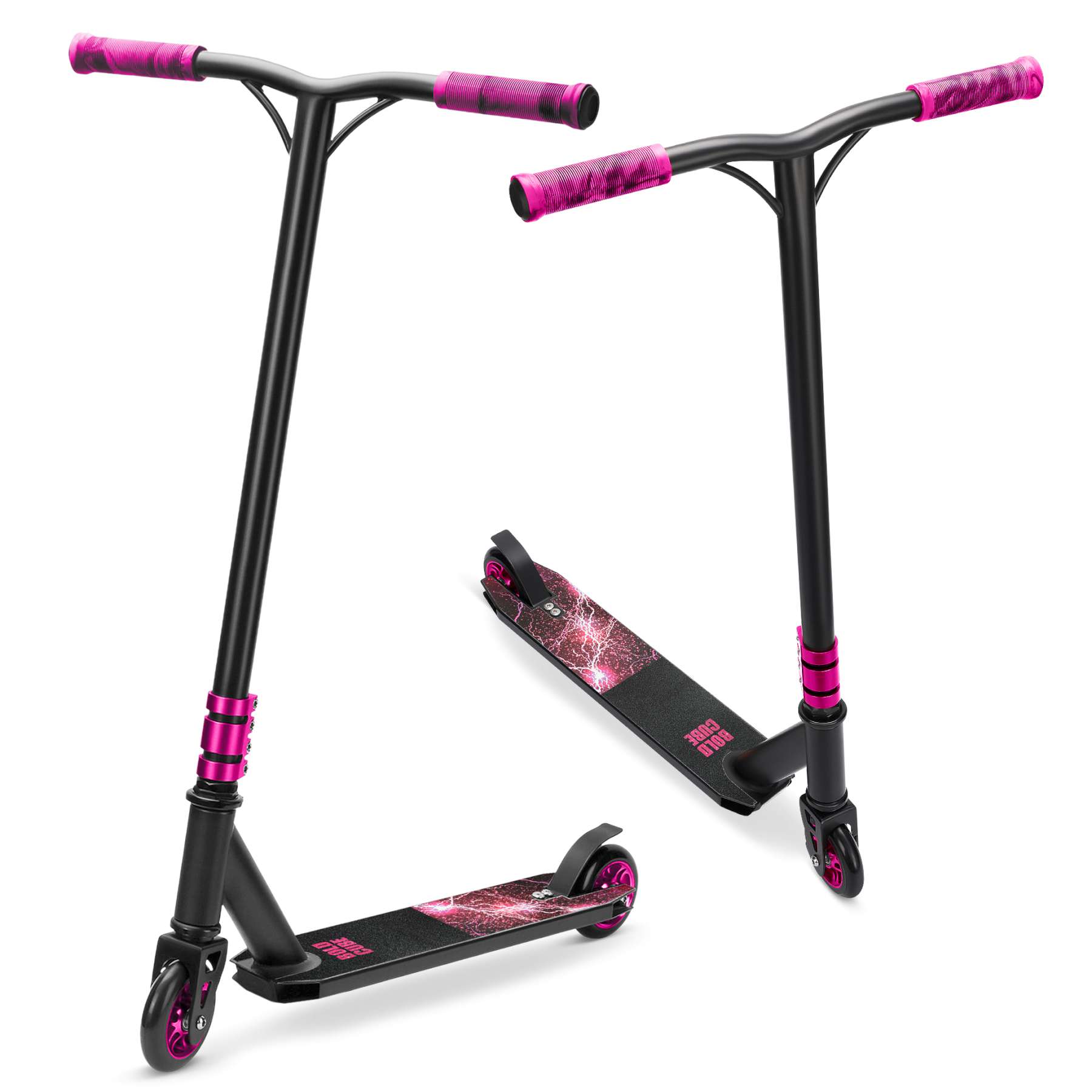 BOLDCUBE Deluxe Stunt Scooter - Pink