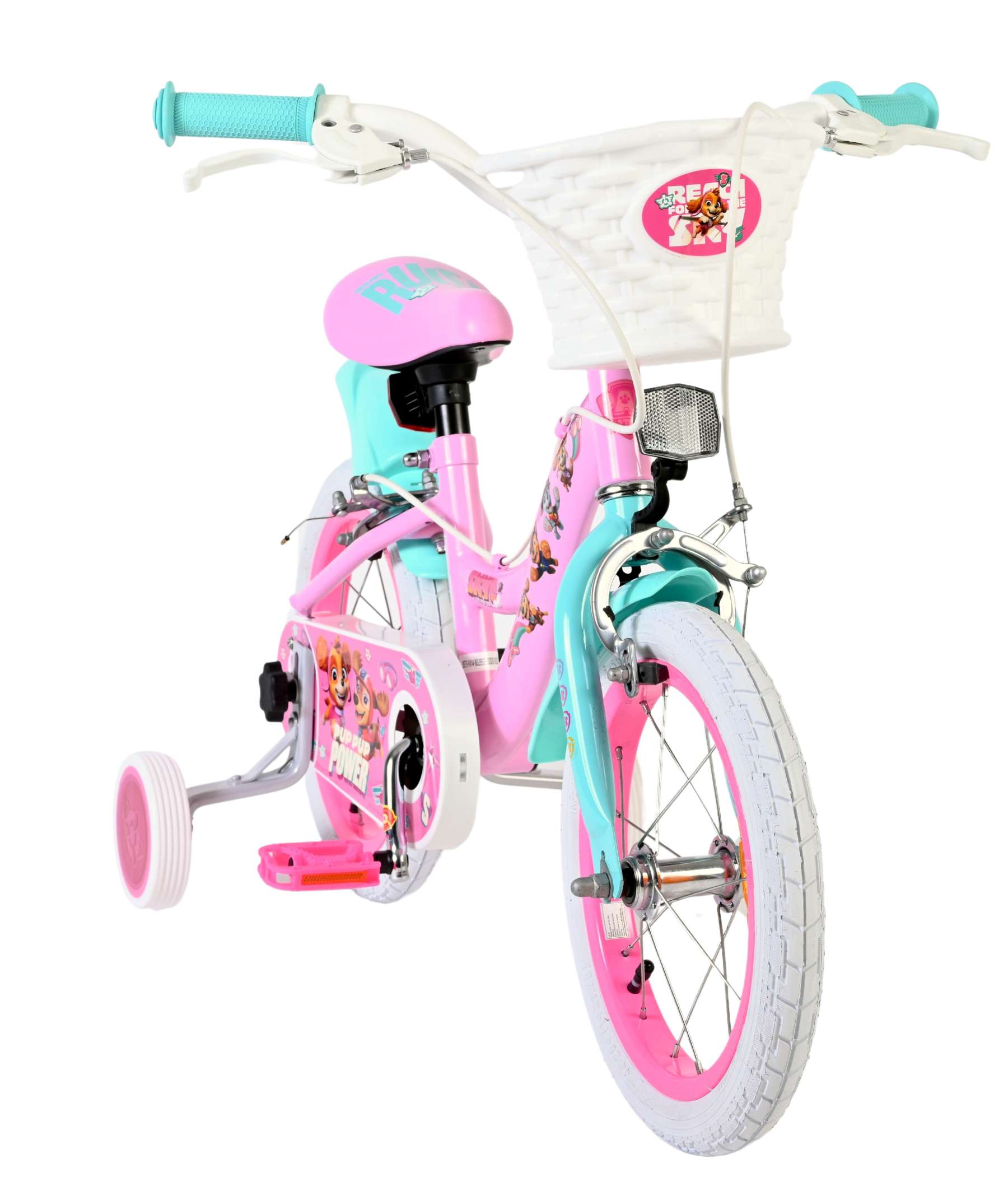 Paw Patrol Kinderfiets - Meisjes - 14 inch - Roze - Twee handremmen ...