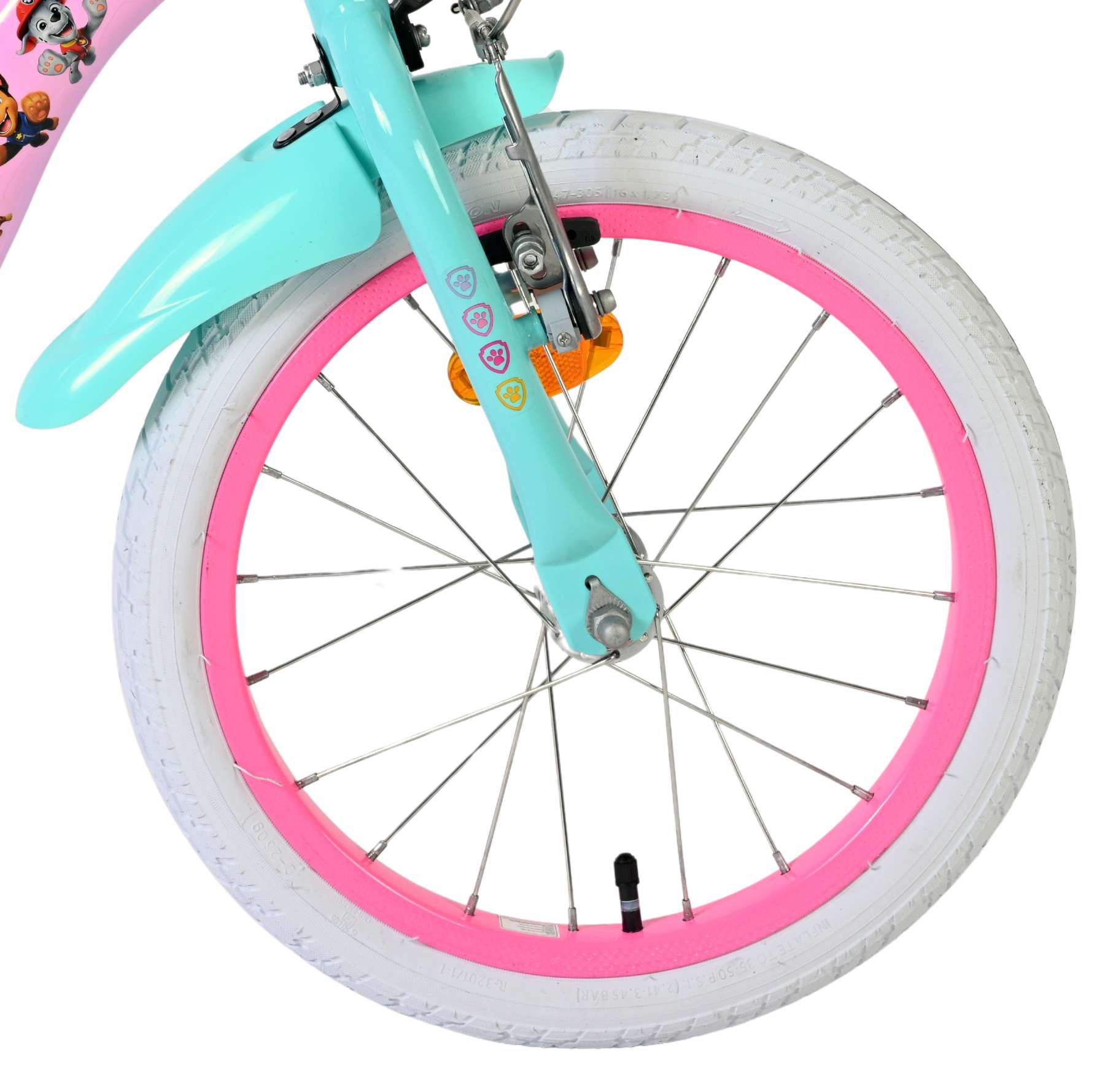 Paw Patrol Kinderfiets - Meisjes - 16 inch - Roze - Twee handremmen ...