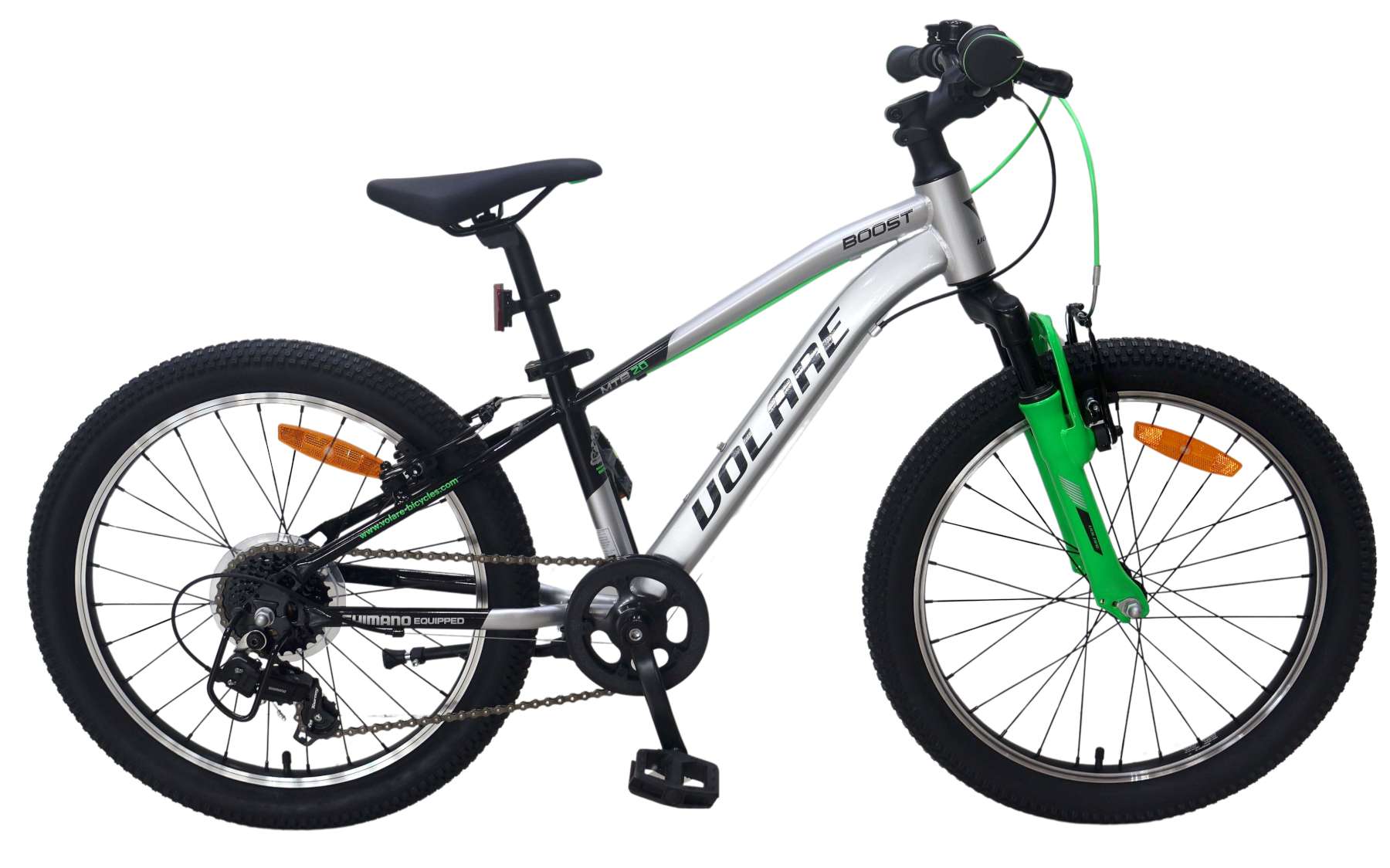 Volare Boost Kids' Bike - 26 inch - 21 speed - Silver/Green