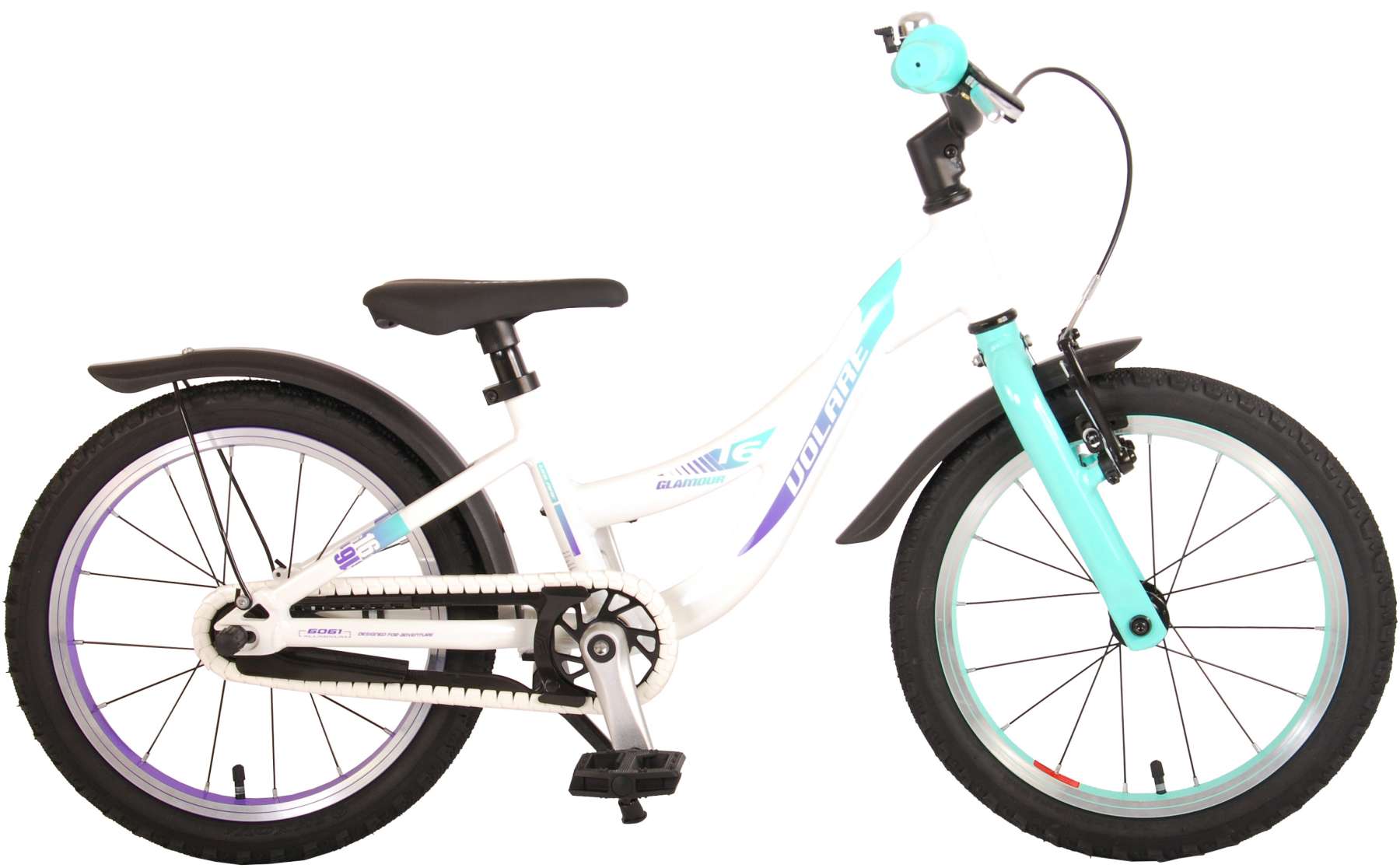 Volare Glamour Children's Bicycle - Girls - 16 inch - Mother of Pearl ...