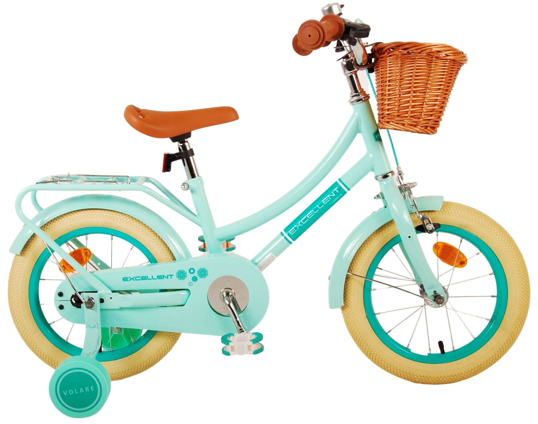 Volare Excellent Children's Bicycle - Girls - 14 inch - Green