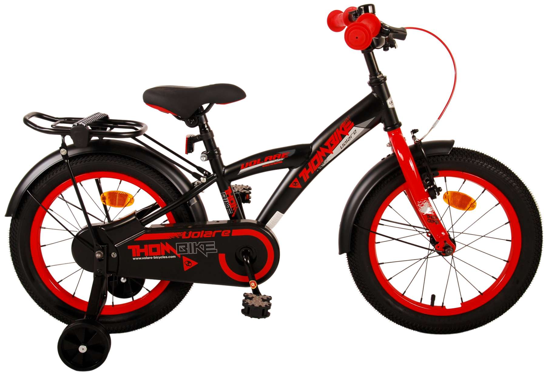 Volare Thombike Children's Bicycle - Boys - 16 inch - Black Red