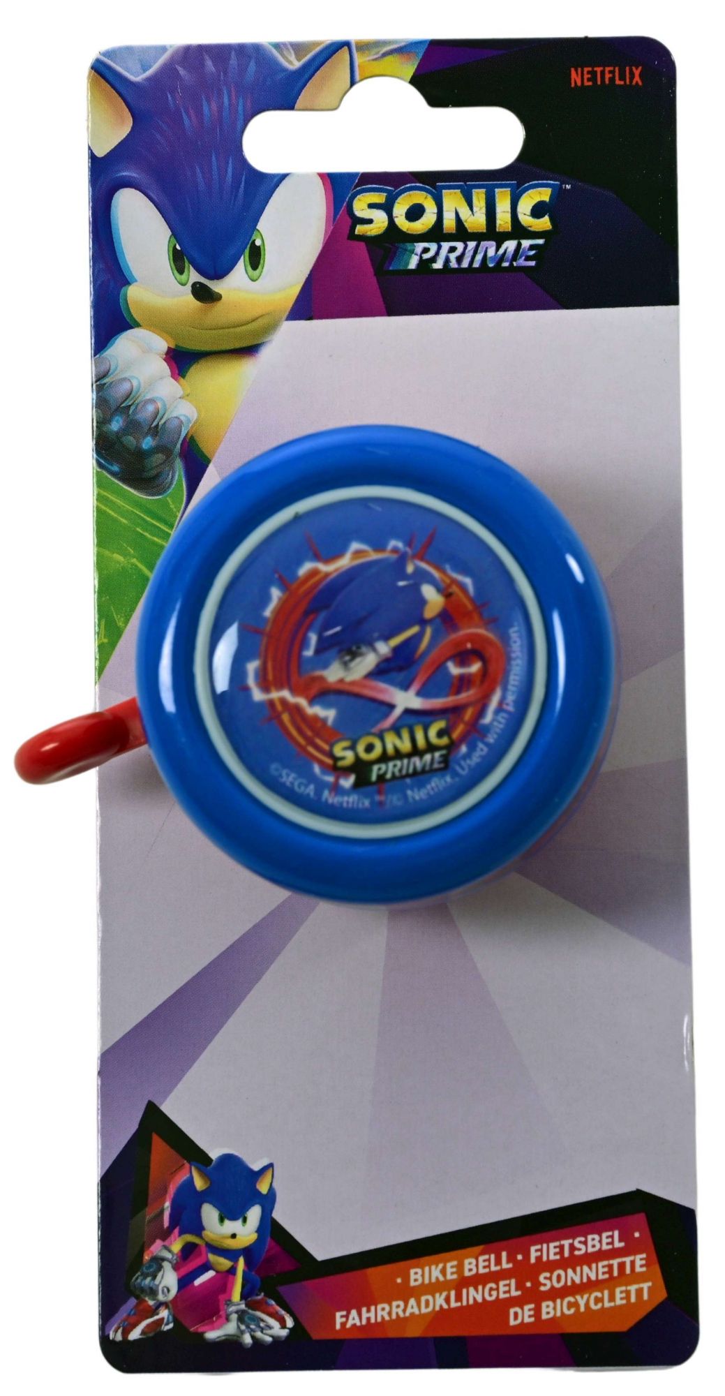 Sonic Prime Bicycle Bell - Boys - Blue Red