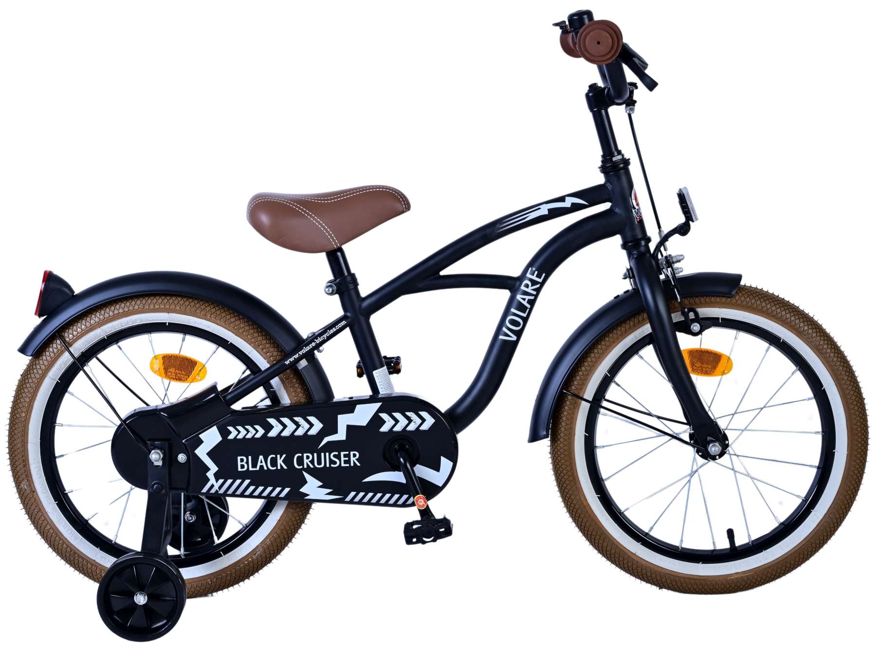 Volare Black Cruiser Children's Bicycle - Boys - 16 inch - Black