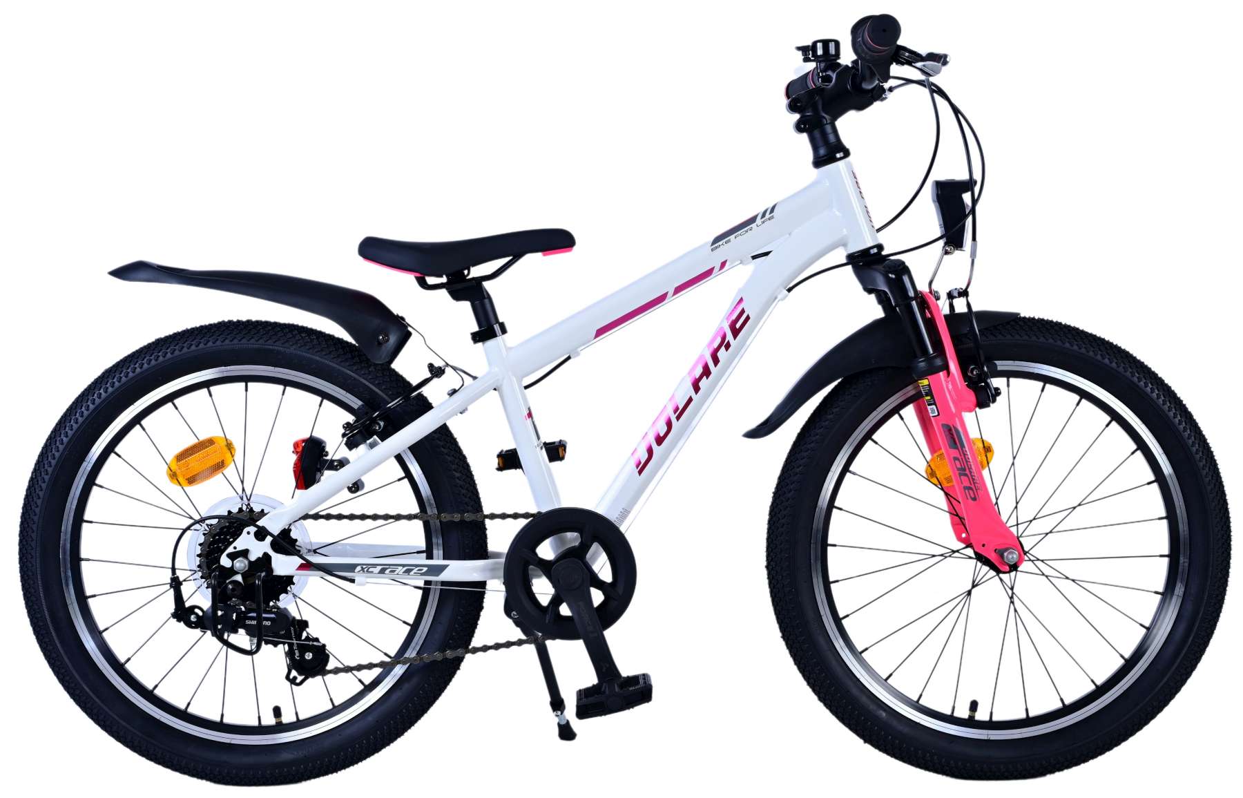Volare XC Race Children's Bicycle - 20 inch - 7 speed - White Pink